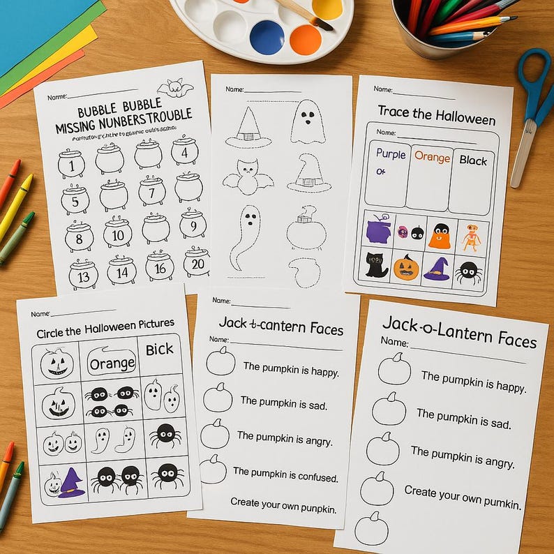 Halloween Worksheets Bundle | Printable Math, Tracing, Sorting ...