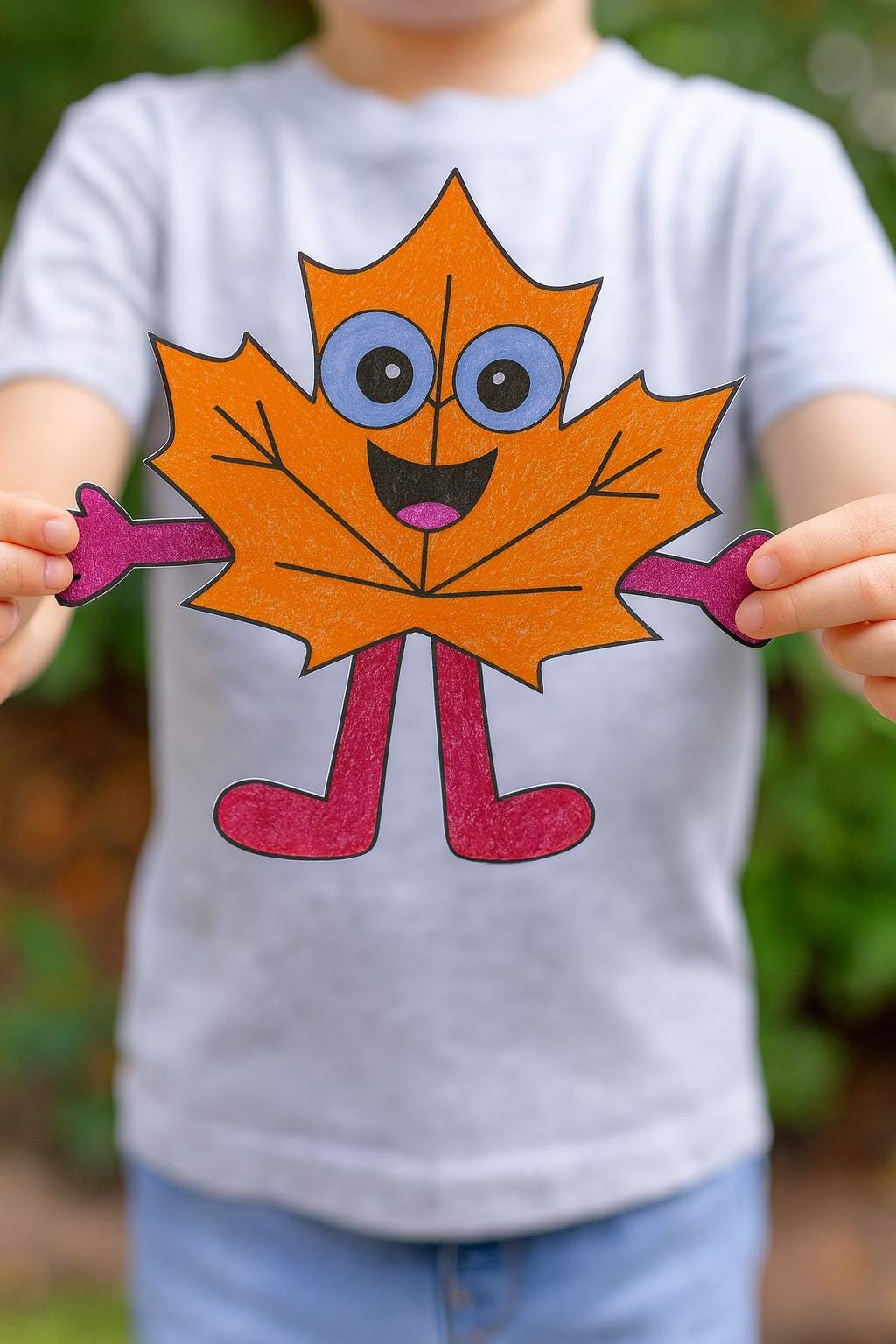 Leaf Friend Craft for Kids – Printable Fall Cut & Paste Project - Etsy