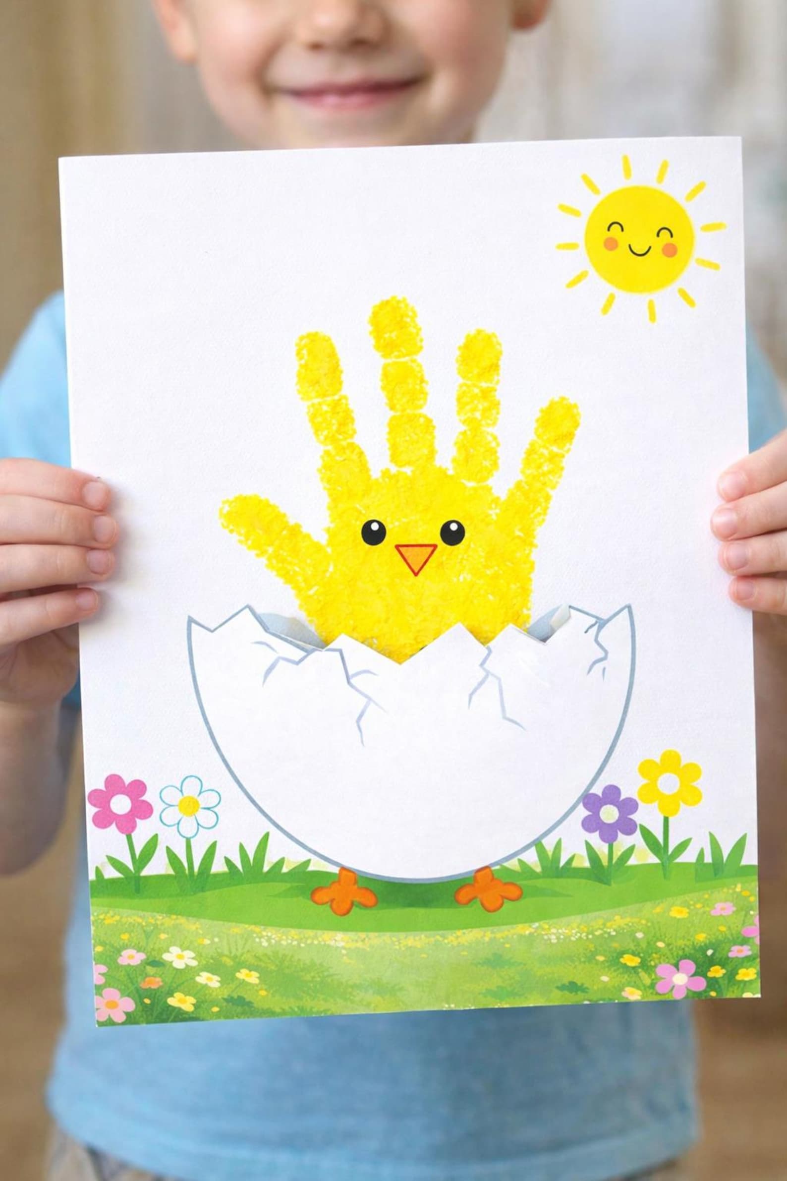 Spring Chick Handprint Art | Easter Craft, Preschool Activity (PDF ...