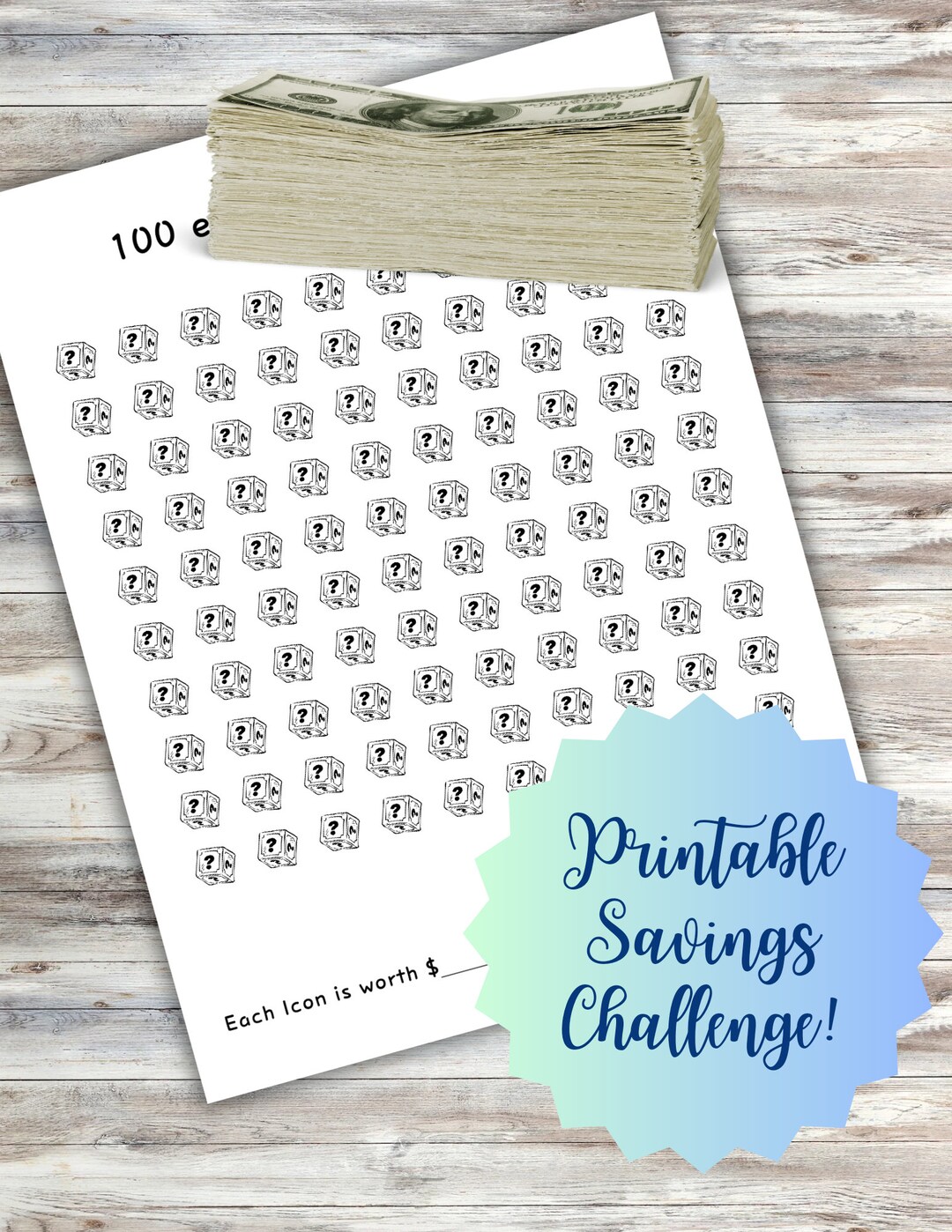 100 Envelope Challenge. Savings Challenge. Savings Tracker. Color In ...