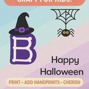 Halloween Handprint Craft: "boo" Keepsake Activity (PDF Download) - Etsy