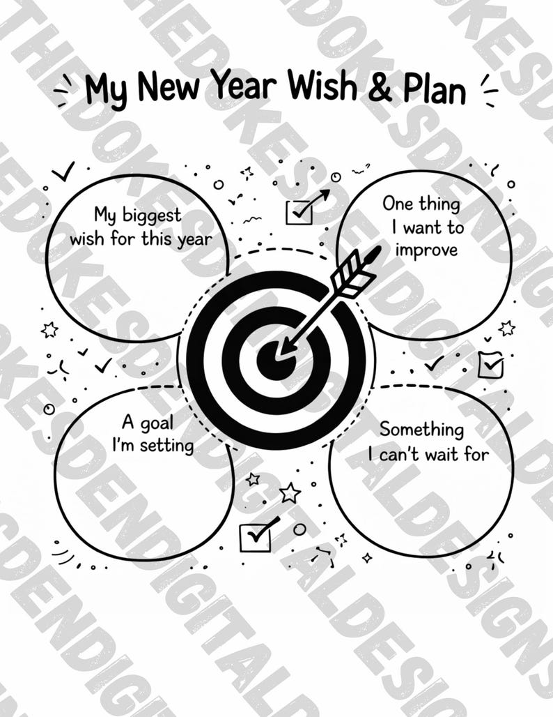 My New Year Wish & Plan Worksheet - Etsy
