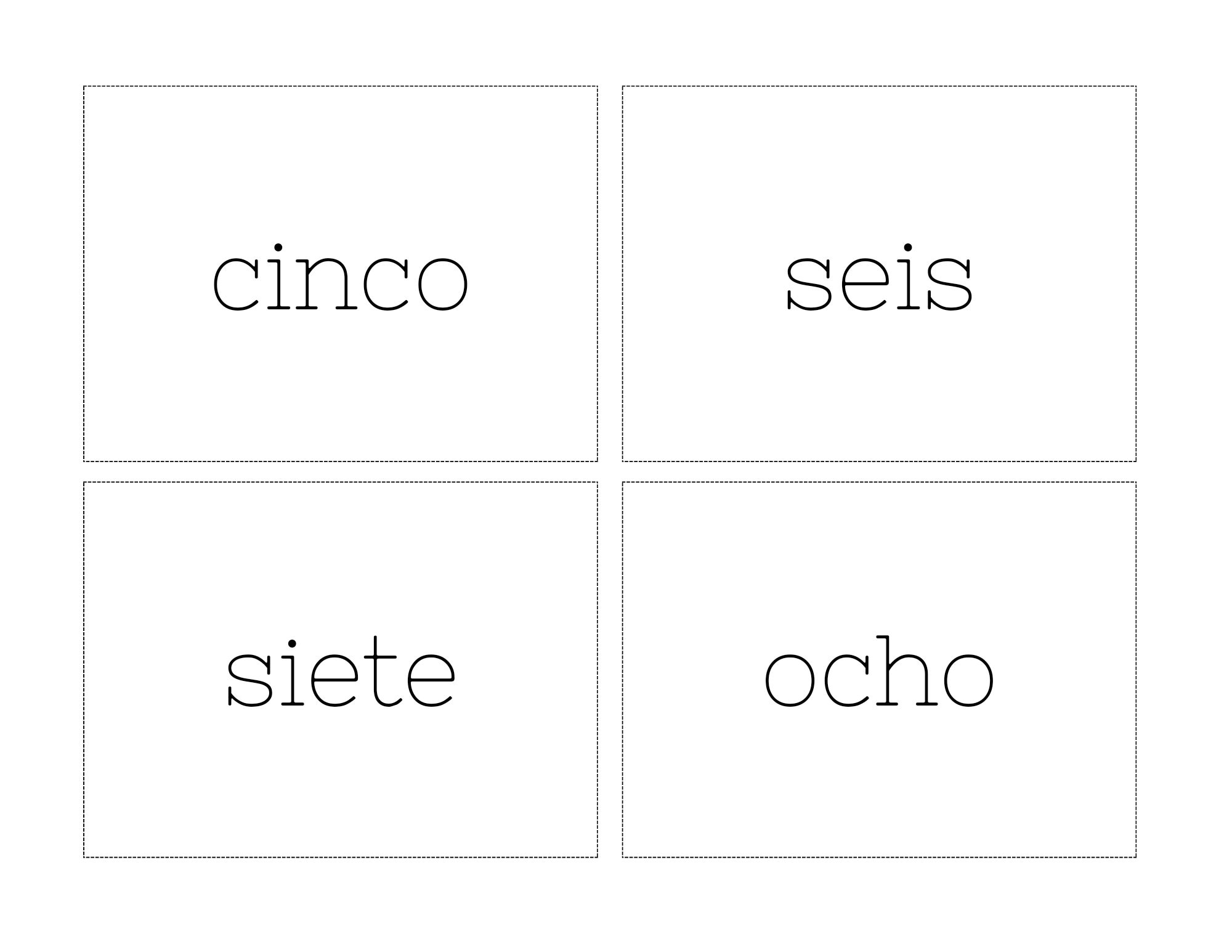 Spanish Numbers Matching Game: Printable Spanish Learning (digital ...