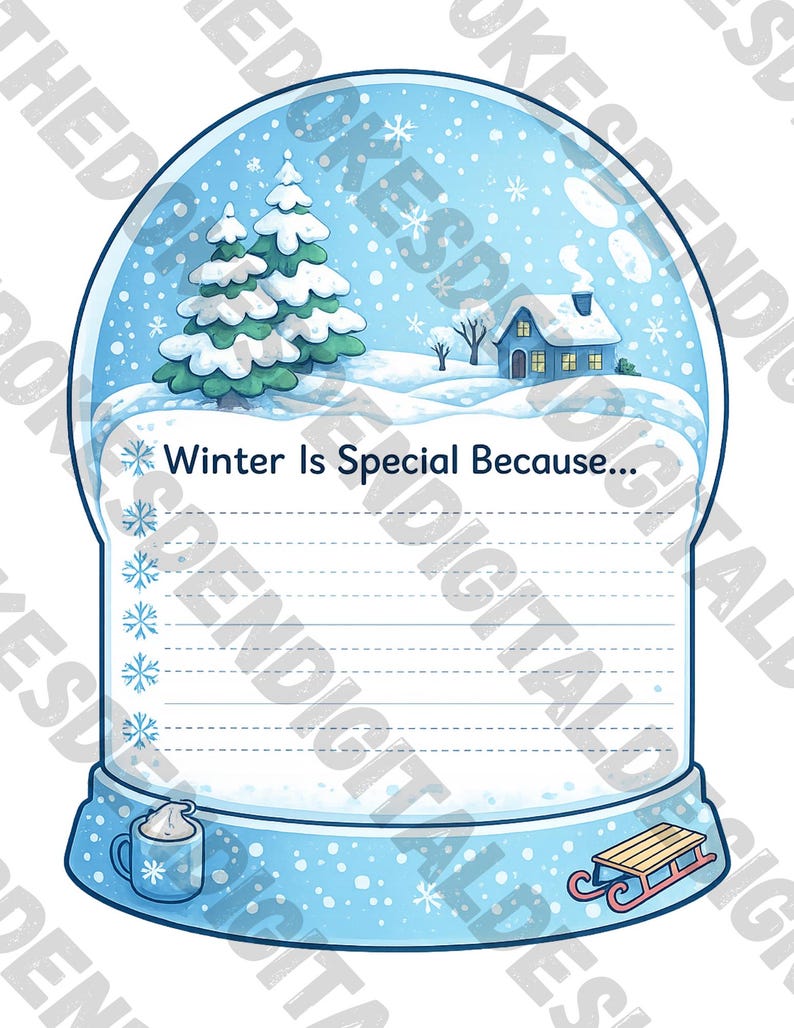 Winter Writing Pages for Kids | No Prep Seasonal Writing Activities - Etsy