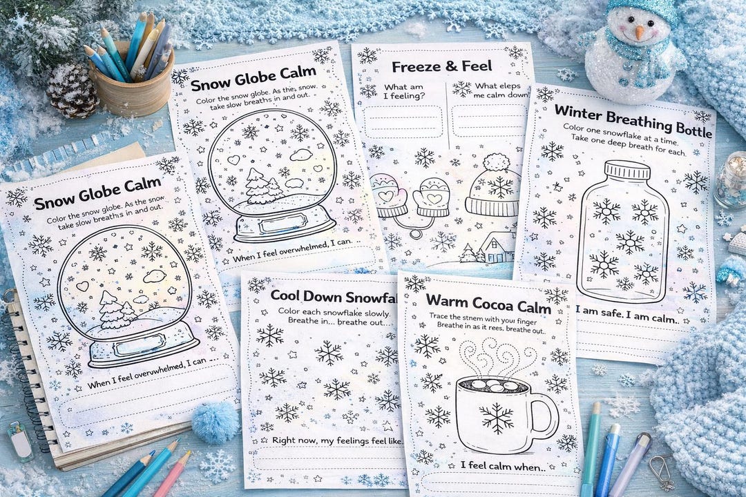 Winter SEL Calm Down Activities | No Prep Social Emotional Learning ...