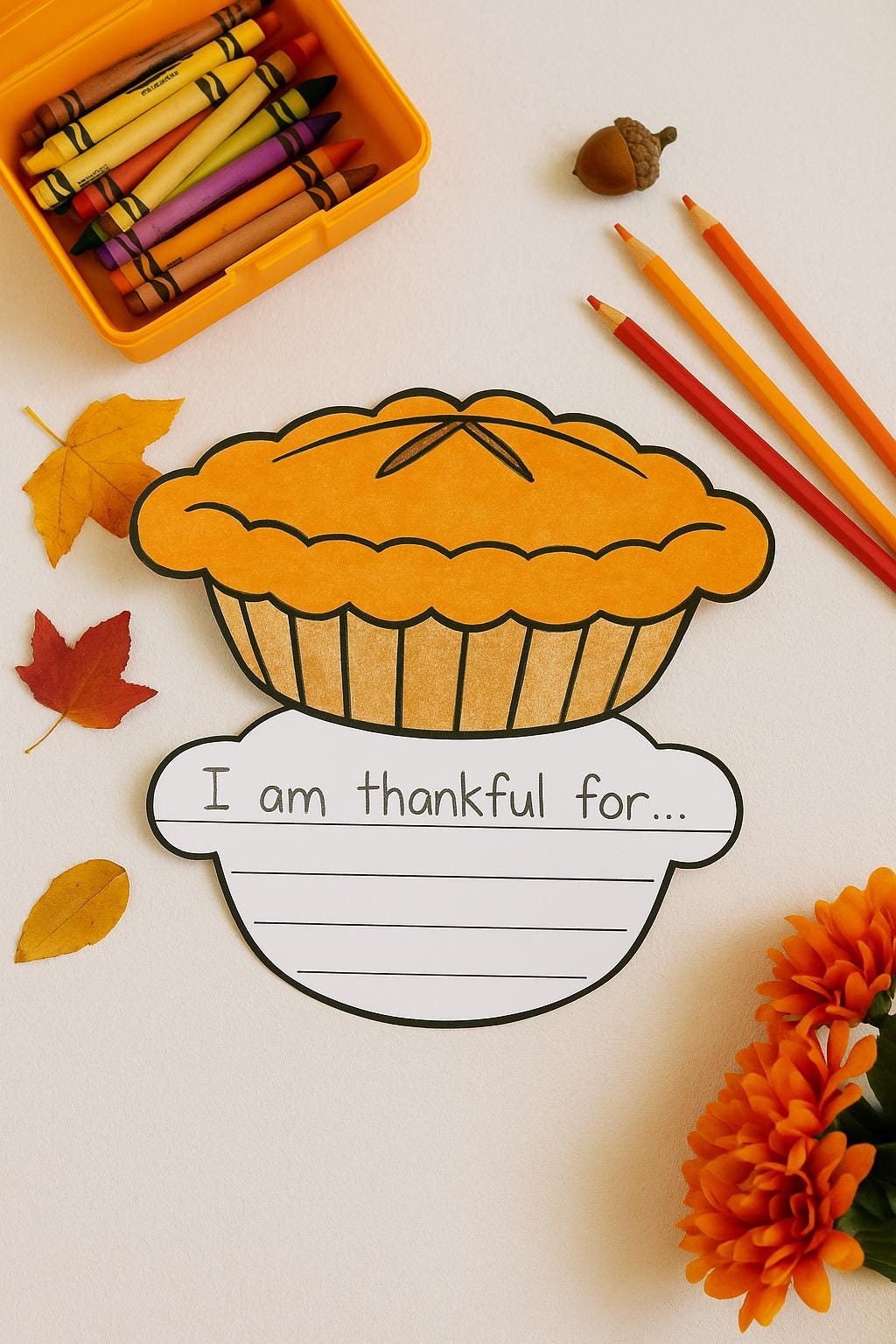 Thankful Pie Writing Craft | Printable Thanksgiving Activity for ...