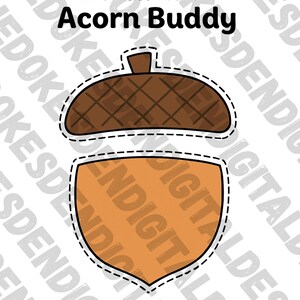 Printable Acorn Buddy Craft – Fun Fall Cut and Paste Activity for Kids ...