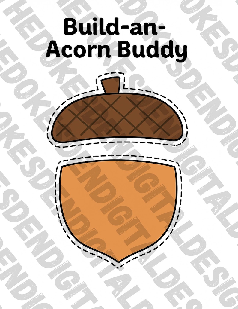 Printable Acorn Buddy Craft – Fun Fall Cut and Paste Activity for Kids ...