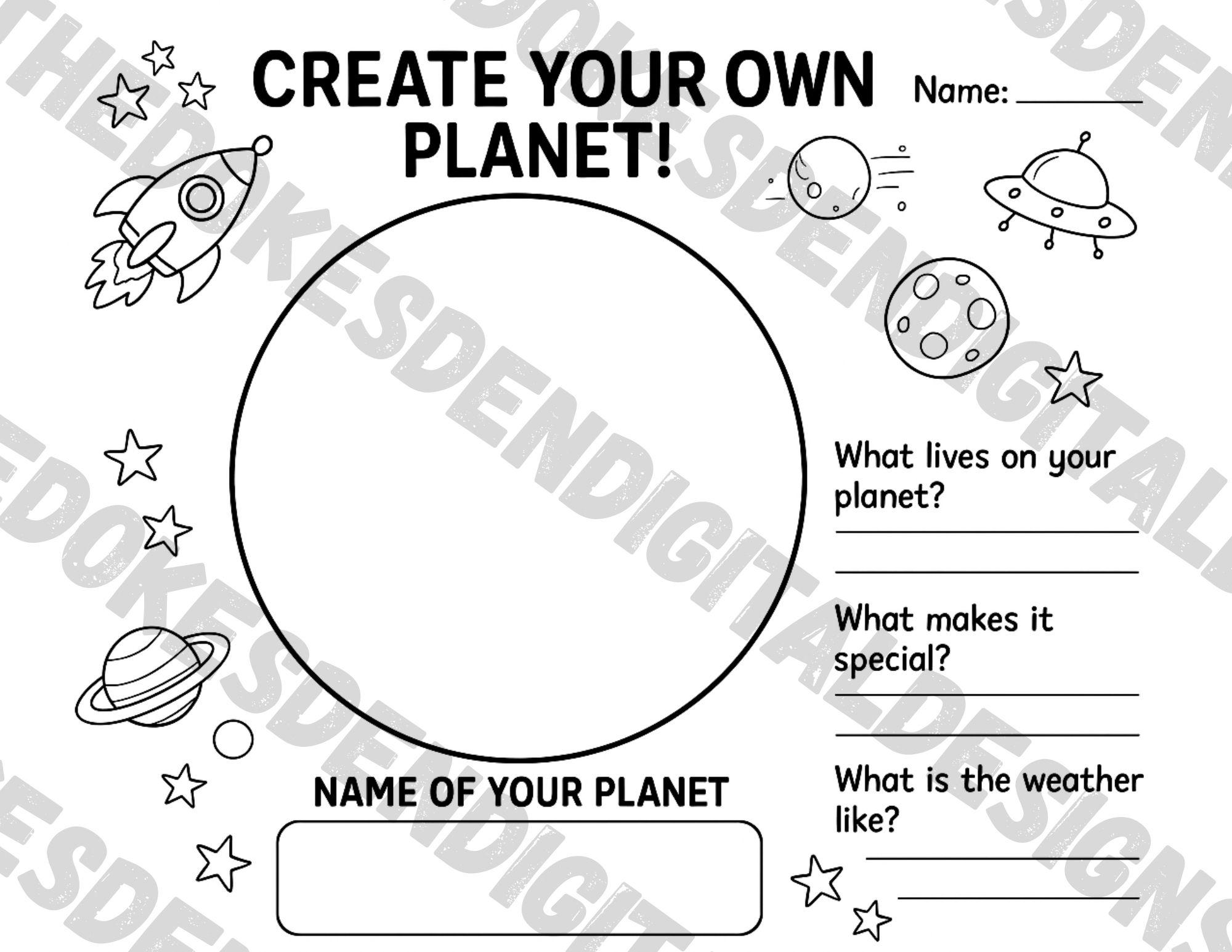 Build Your Own Planet Stem Art Fun Etsy