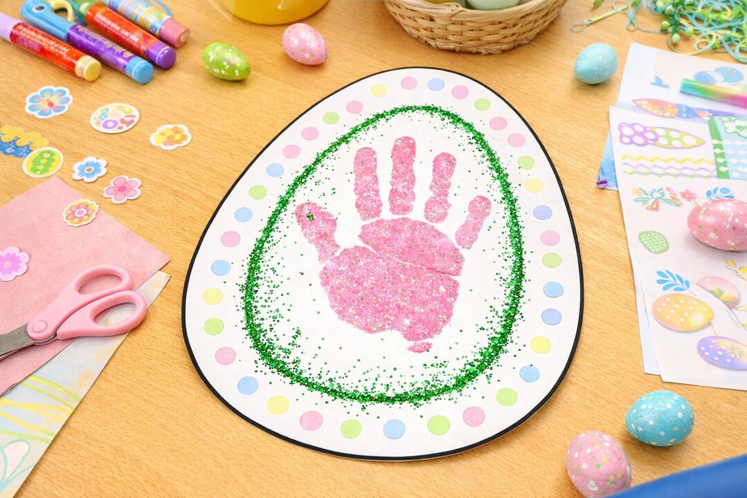 Easter Egg Handprint Craft | Preschool Spring Activity (digital ...
