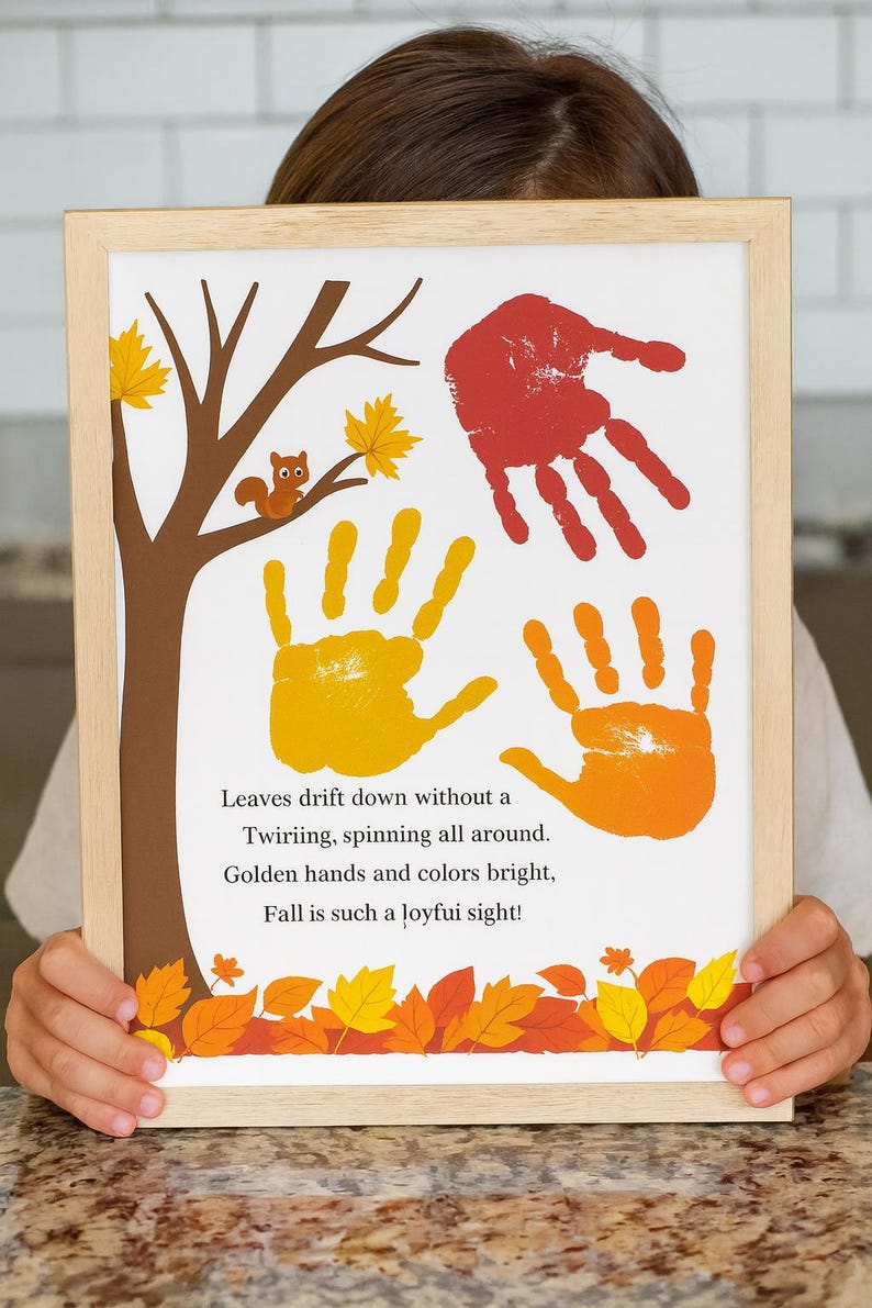Printable Fall Handprint Tree Craft for Kids | Autumn Poem Keepsake ...