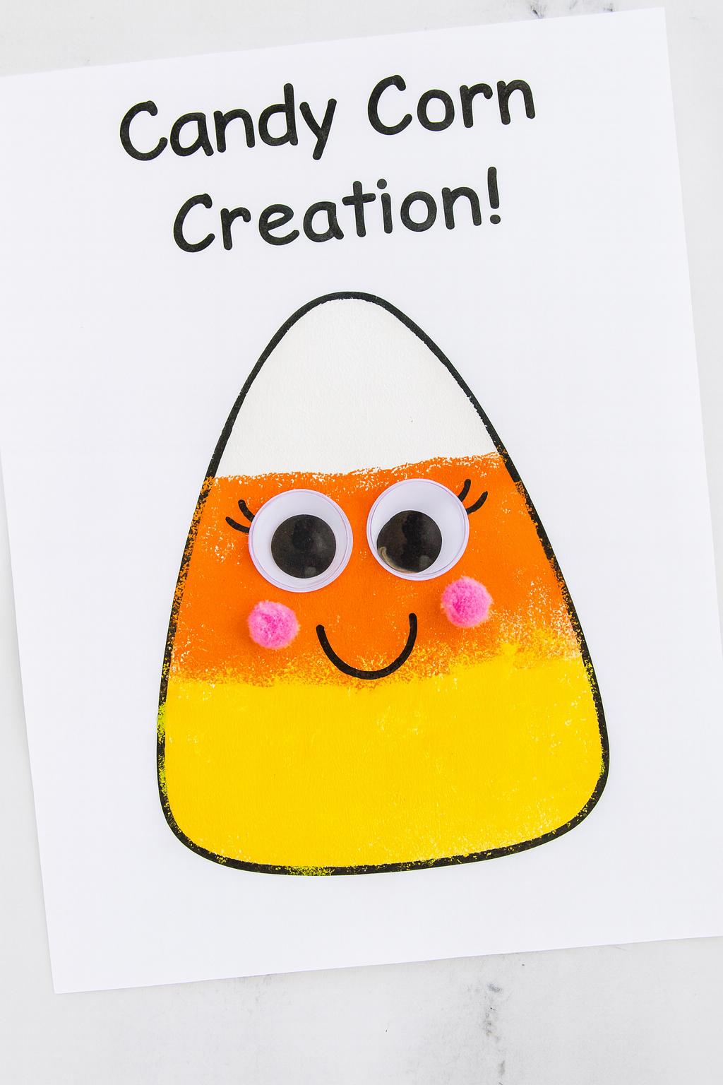 Printable Candy Corn Sponge Painting Craft – Fun Halloween Activity for ...