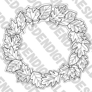 DIY Fall Wreath Craft Template | Fun Autumn Leaf Activity for Preschool ...