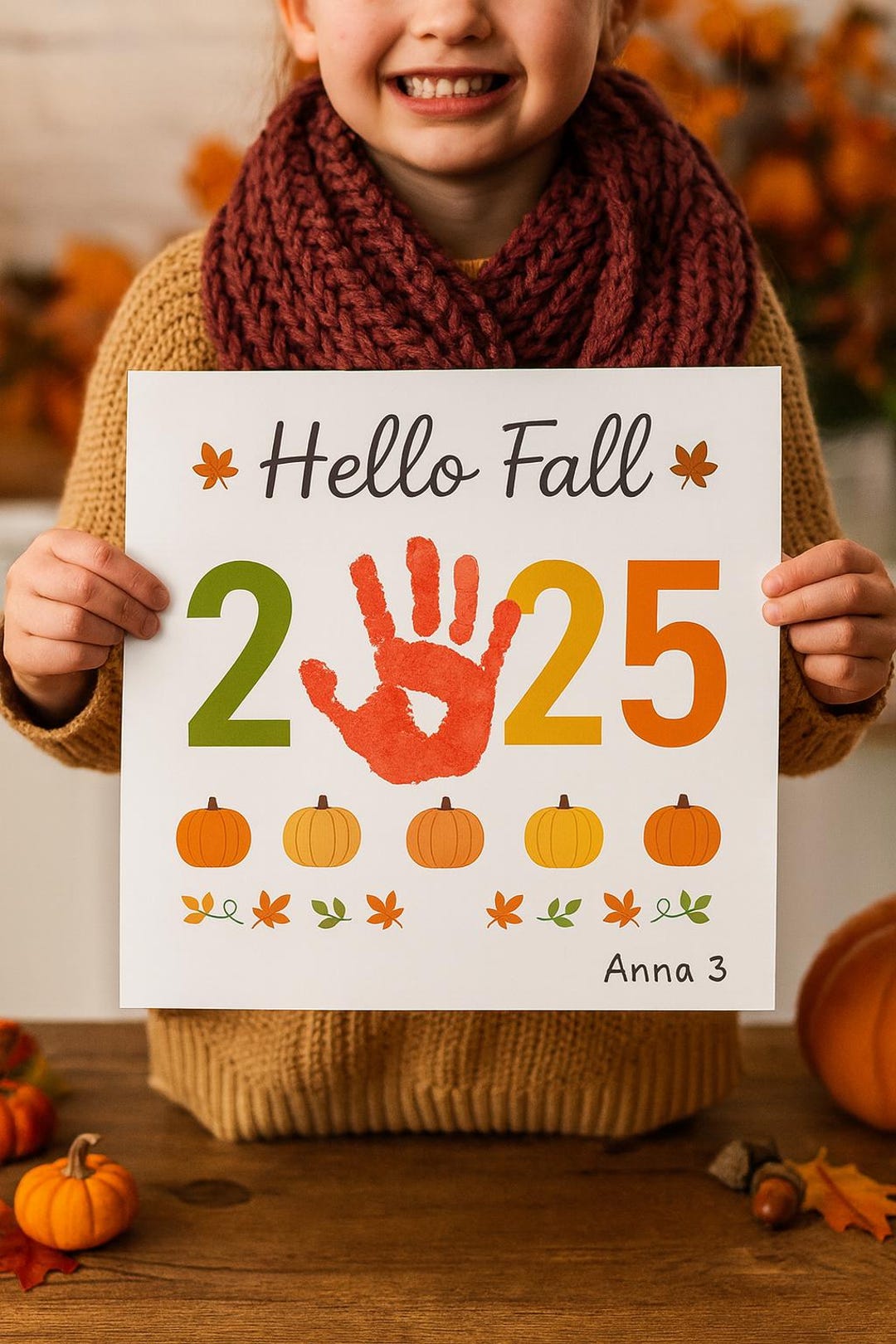 Hello Fall Handprint Craft | Autumn Keepsake Activity for Kids | Fun ...