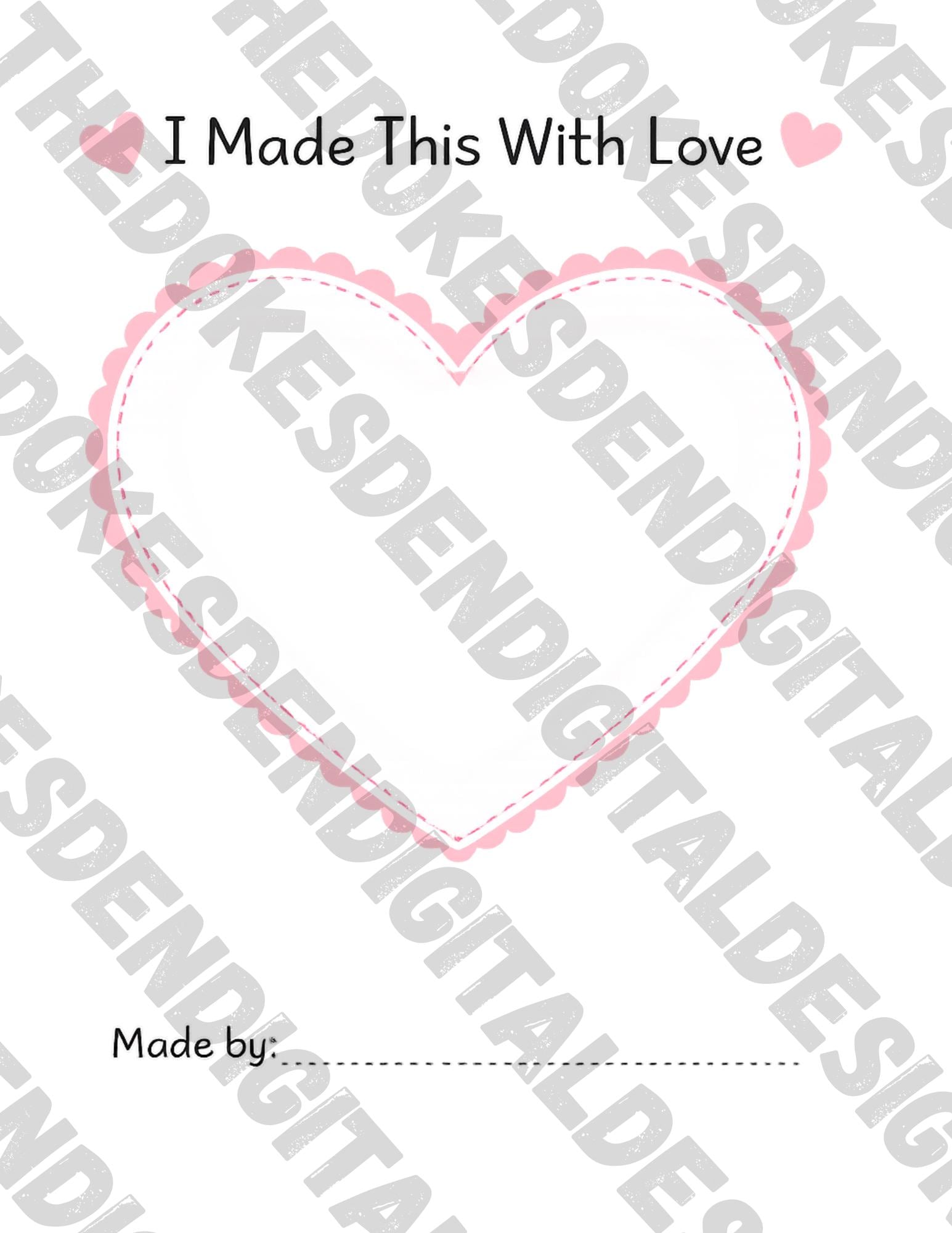 I Made This With Love – Valentine’s Scrap Paper Heart Craft - Etsy