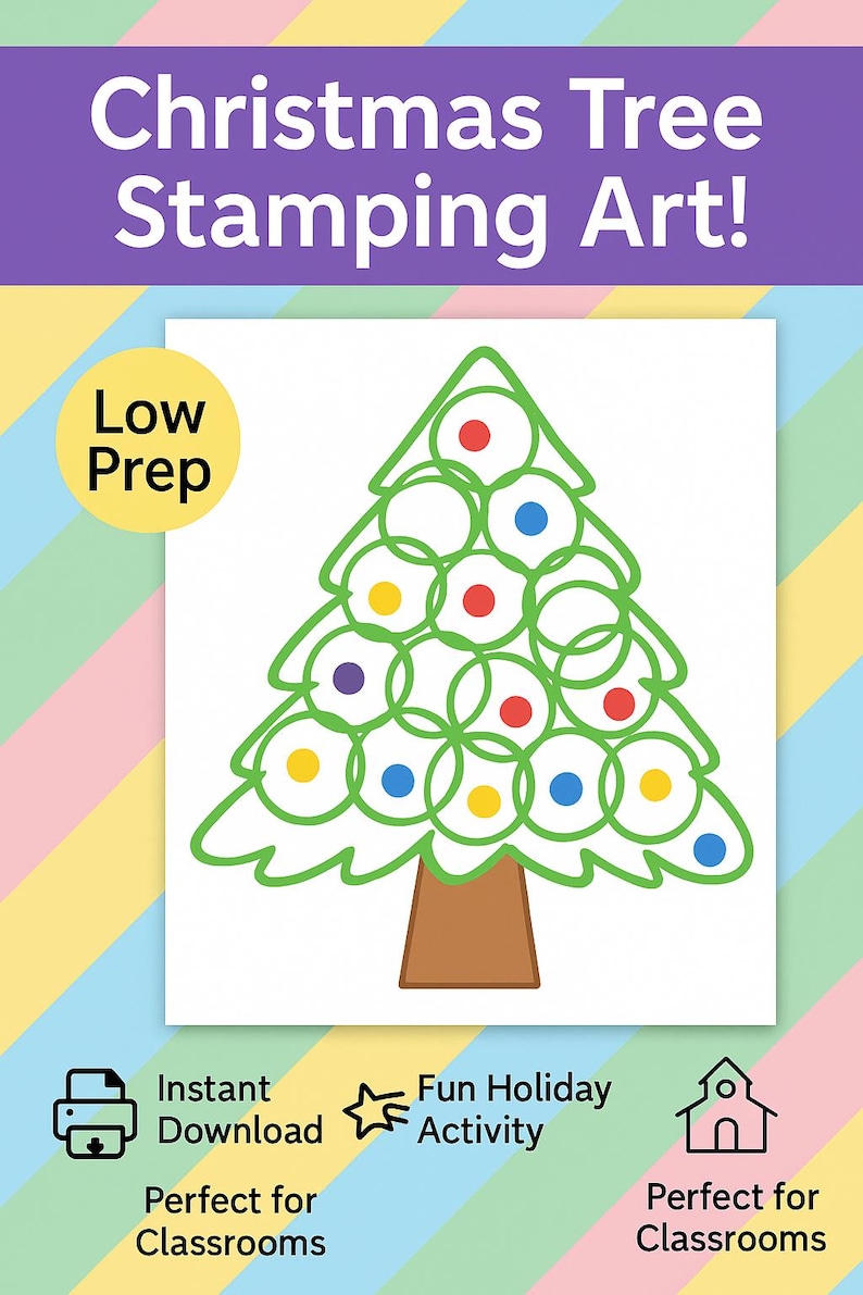 Christmas Tree Stamping Art – Toilet Paper Roll Painting Craft for Kids ...