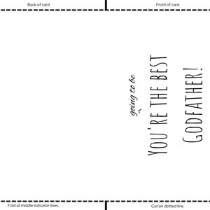 PRINTABLE Pregnancy Announcement Card You're Going to Be a Godfather ...