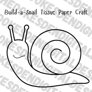 Tissue Paper Snail Craft: Printable Kids Activity (PDF Download - Etsy ...