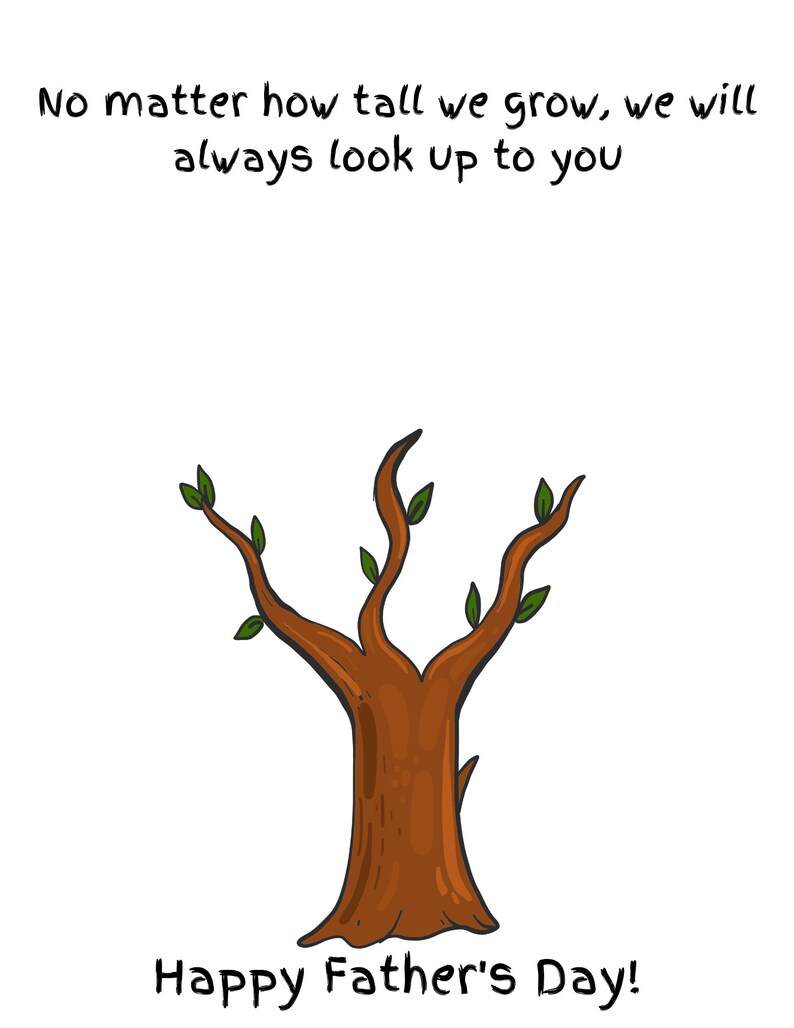 DIY Child's Handprint Father's Day Tree Craft - Etsy