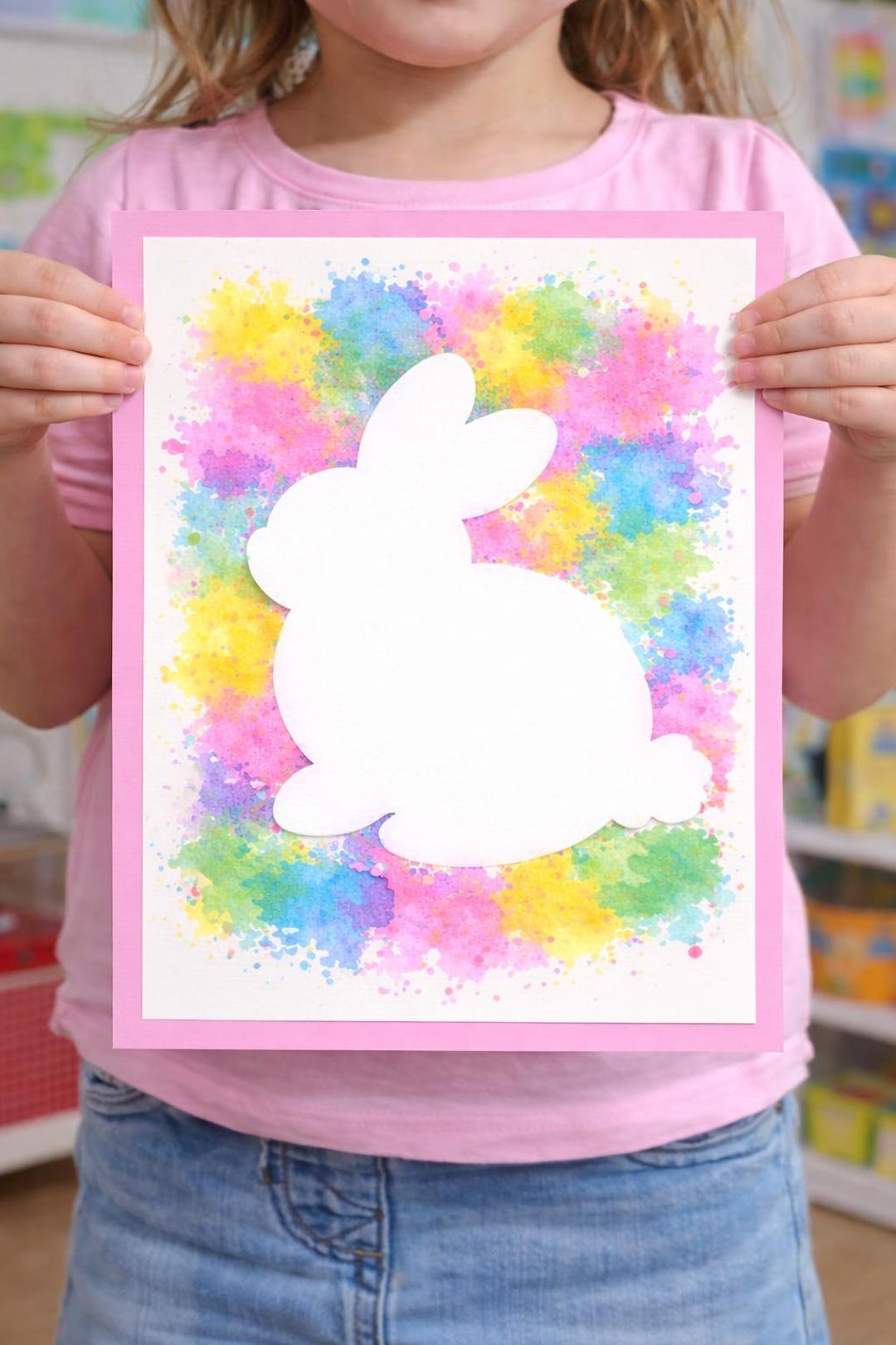 Spring Bunny Sponge Painting Craft Template | Easter Preschool Art ...