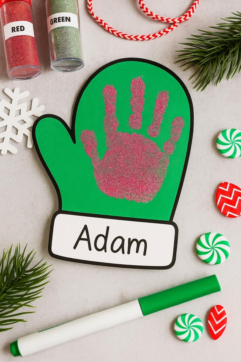 Winter Mitten Handprint Craft for Kids - Etsy