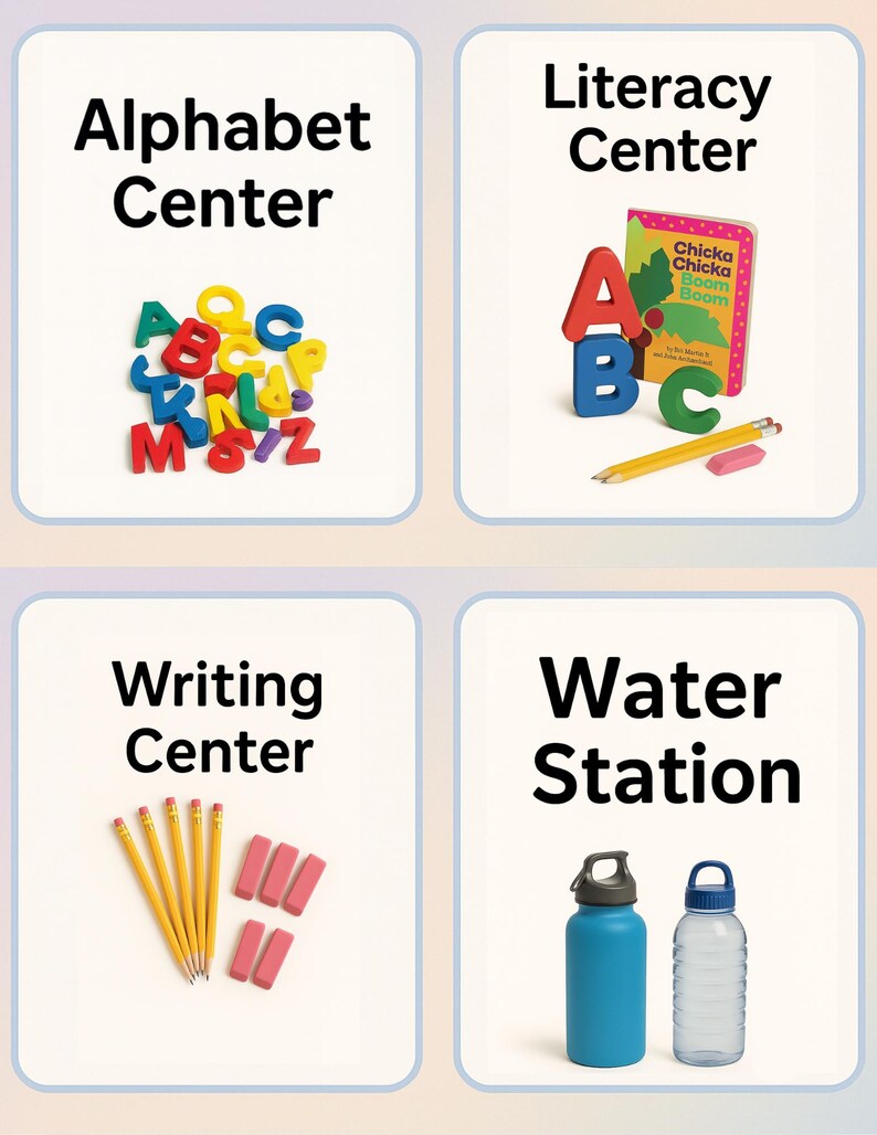 Pastel Preschool Center Signs: Montessori-inspired Classroom Labels ...