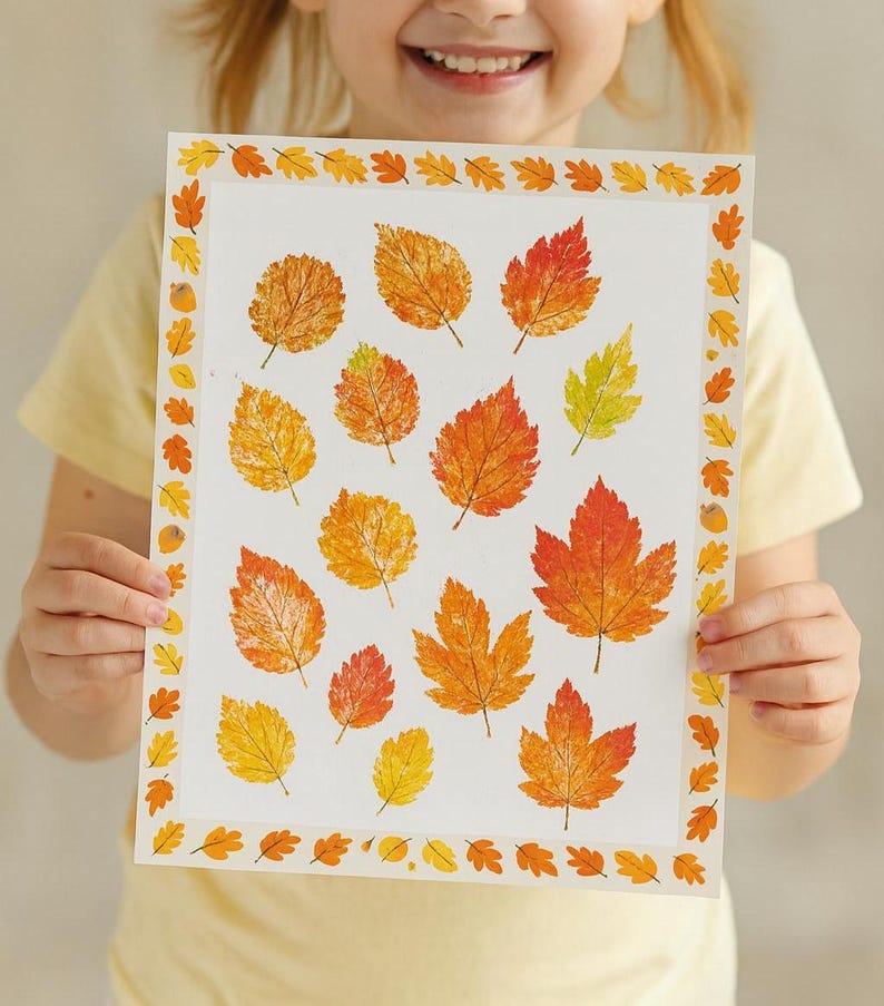 Printable Fall Leaf Printing Craft for Kids | Autumn Classroom & Home ...