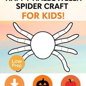 Halloween Spider Craft Printable | Easy Kids’ Classroom Project - Etsy