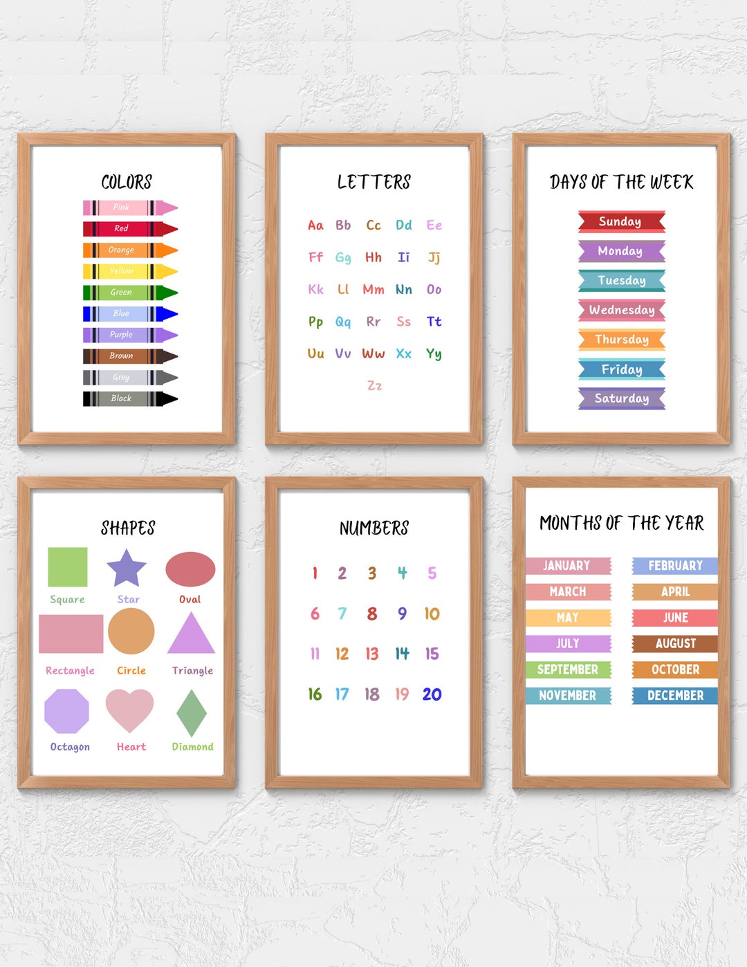 Educational Wall Art Prints: Classroom & Playroom Decor (PDF Download ...