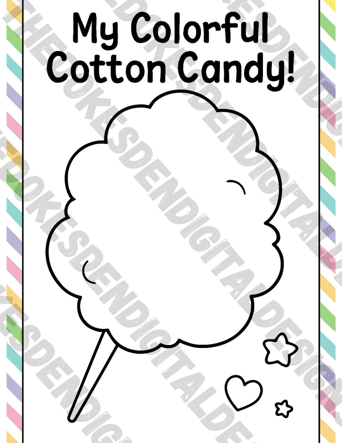 Fluffy Cotton Candy Craft – No-prep Summer Activity for Class or Home ...