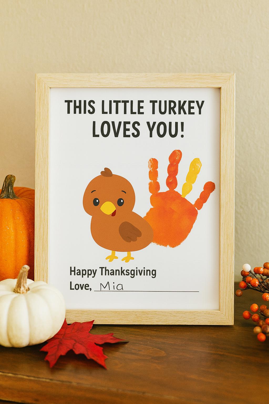 Thanksgiving Handprint Turkey Craft – Printable Classroom Activity for Kids - Etsy