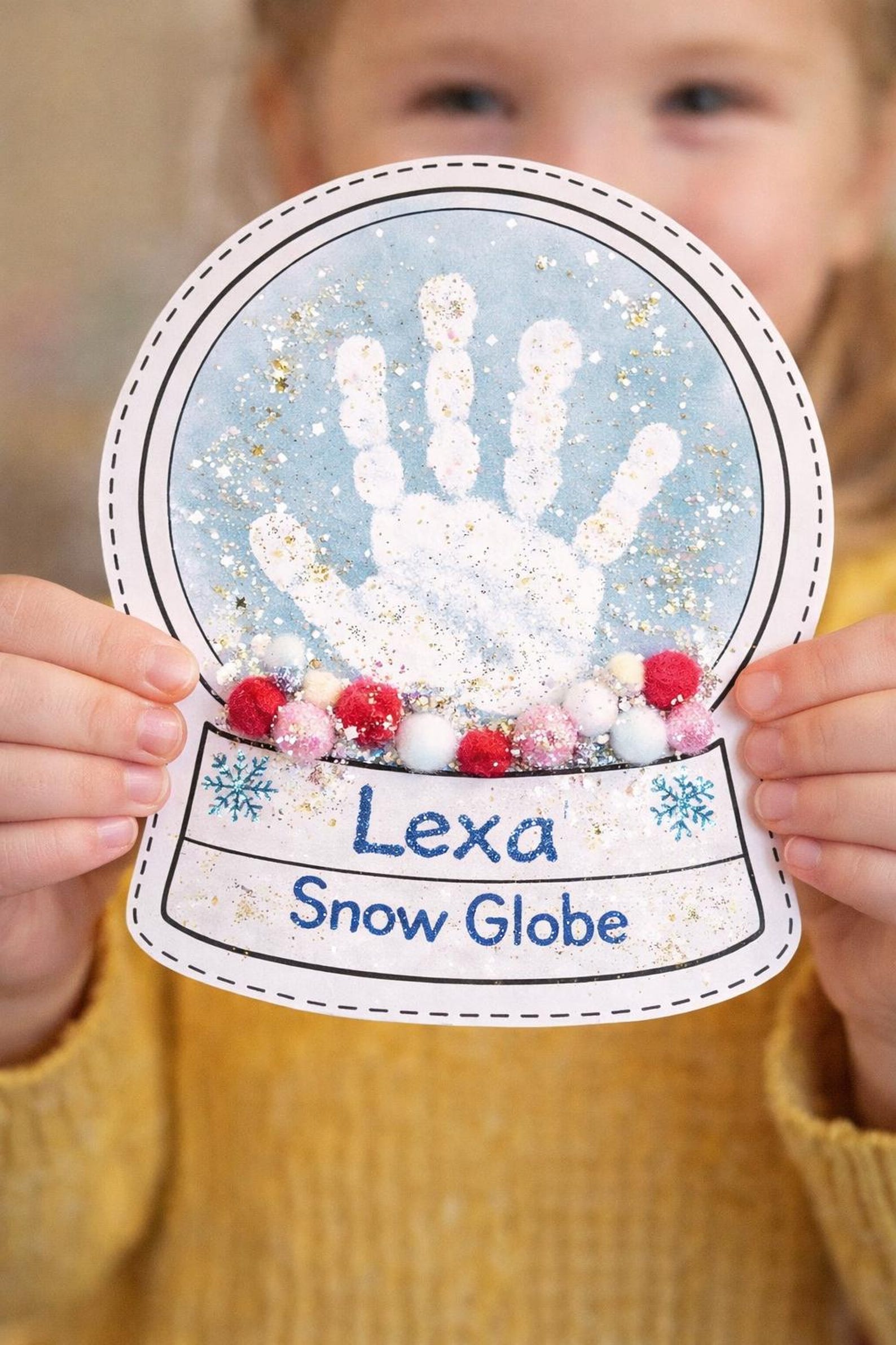 Snow Globe Handprint Craft – Winter Classroom Activity - Etsy Canada