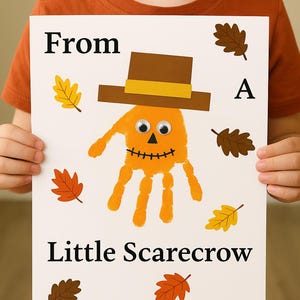 Handprint Scarecrow Craft: Fall Activity for Kids (PDF Download) - Etsy
