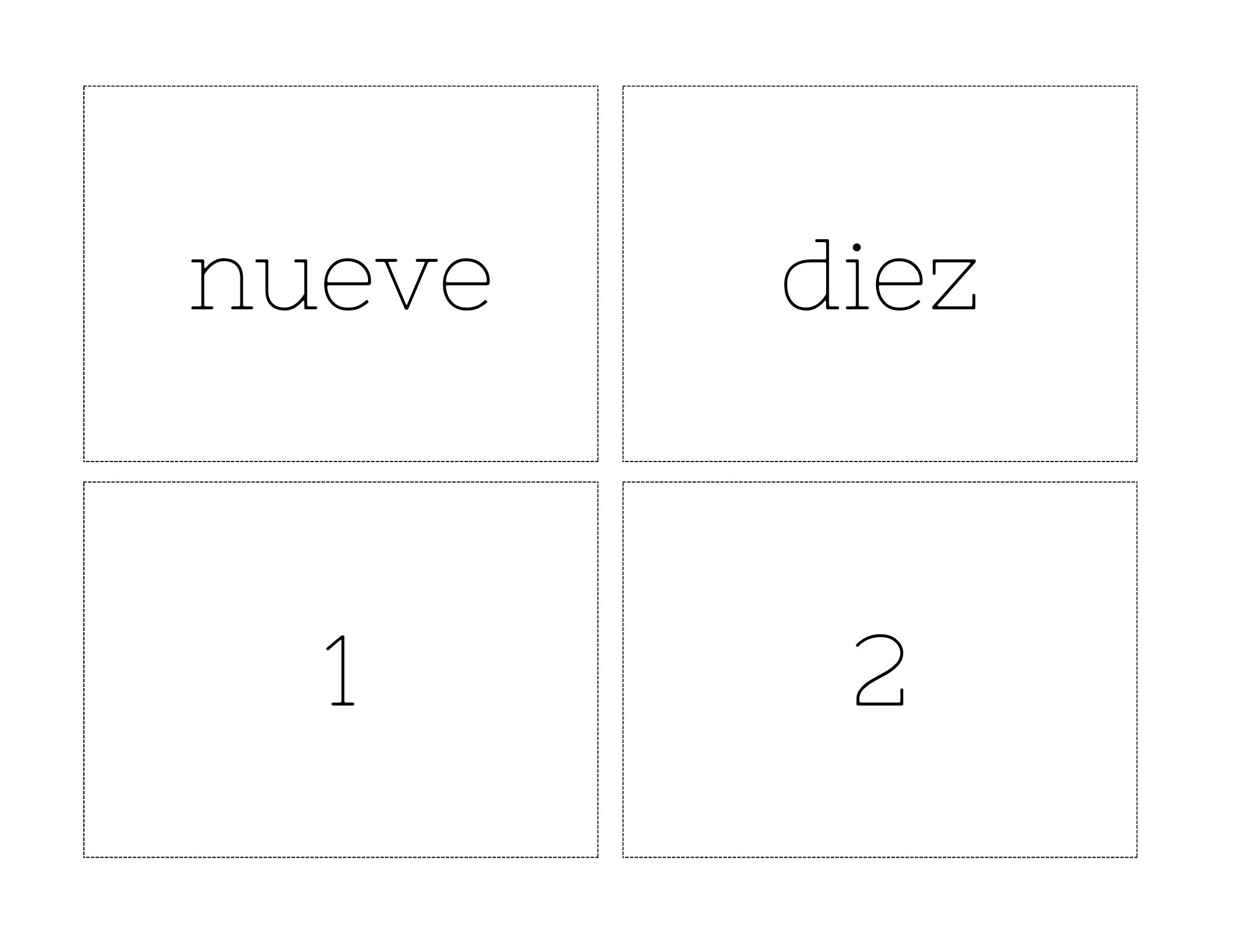 Spanish Numbers Matching Game: Printable Spanish Learning (digital ...