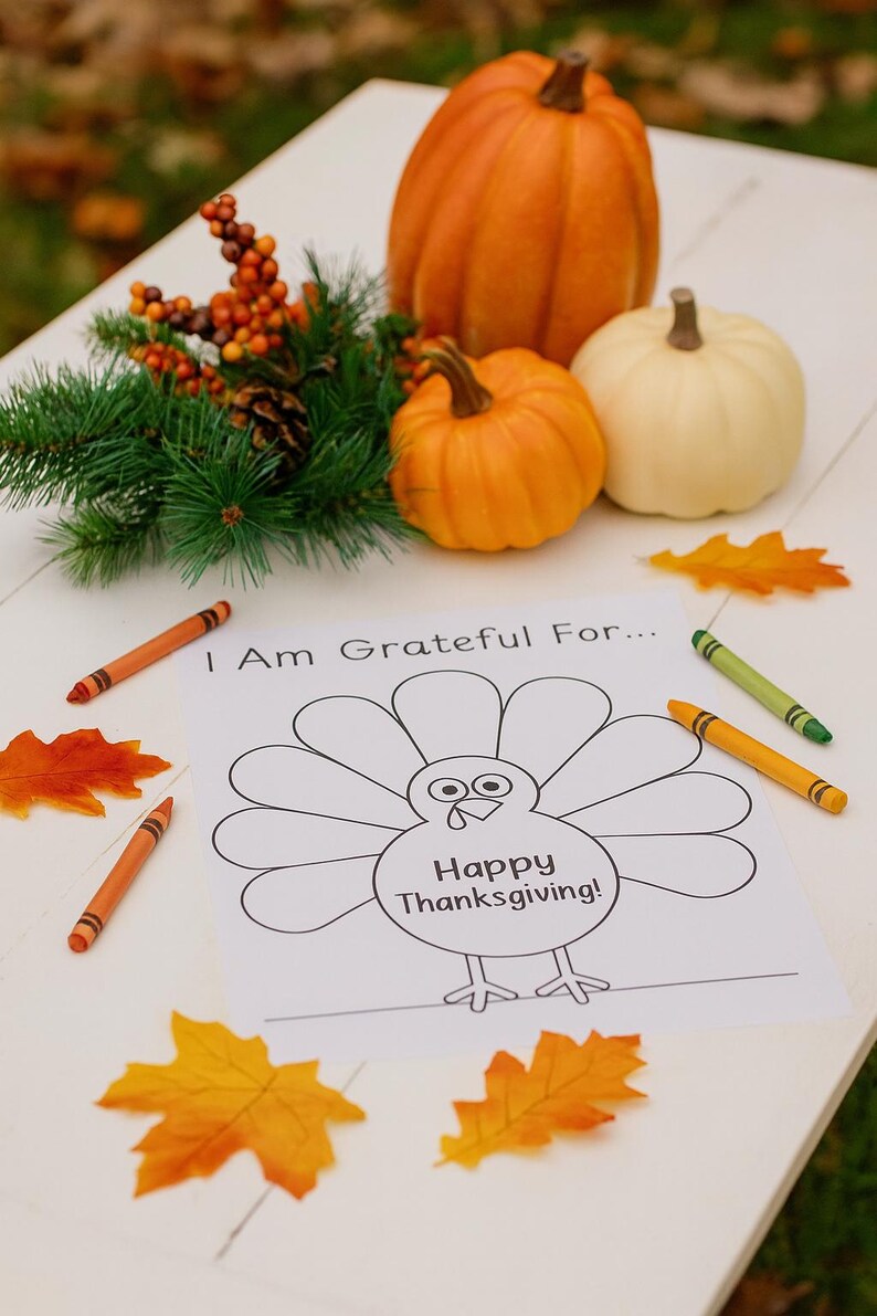 I Am Grateful for Turkey Activity | Printable Thanksgiving Worksheet ...