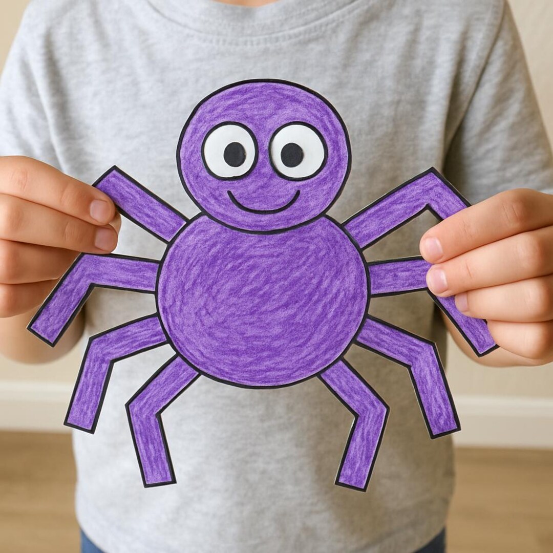 Printable Cuddly Spider Craft | Fun Halloween Cut & Paste Activity for ...