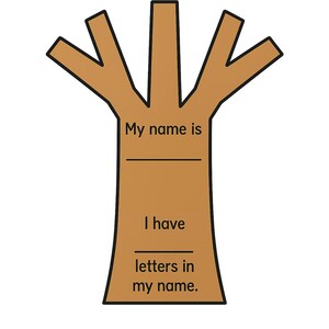 Fall Name Tree Craft: Kids' Learning Activity (printable Download - Etsy