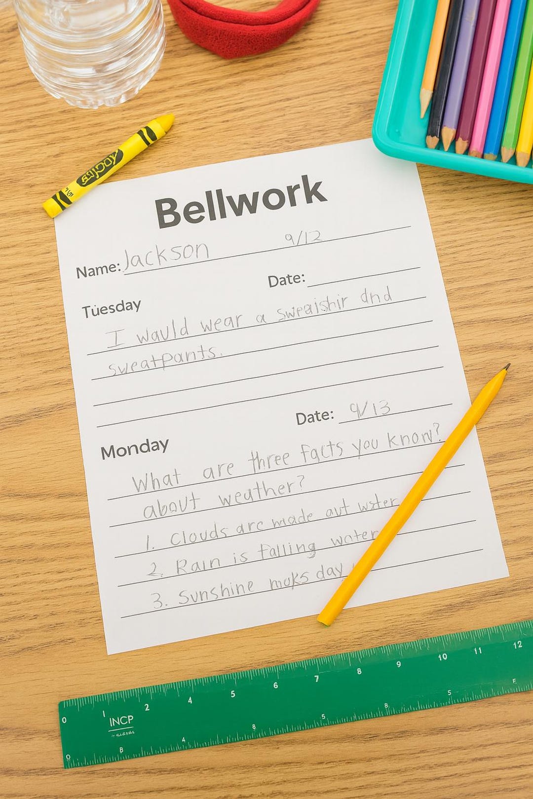Printable Bellwork Pages | Daily Classroom Warm up Sheets for Students ...
