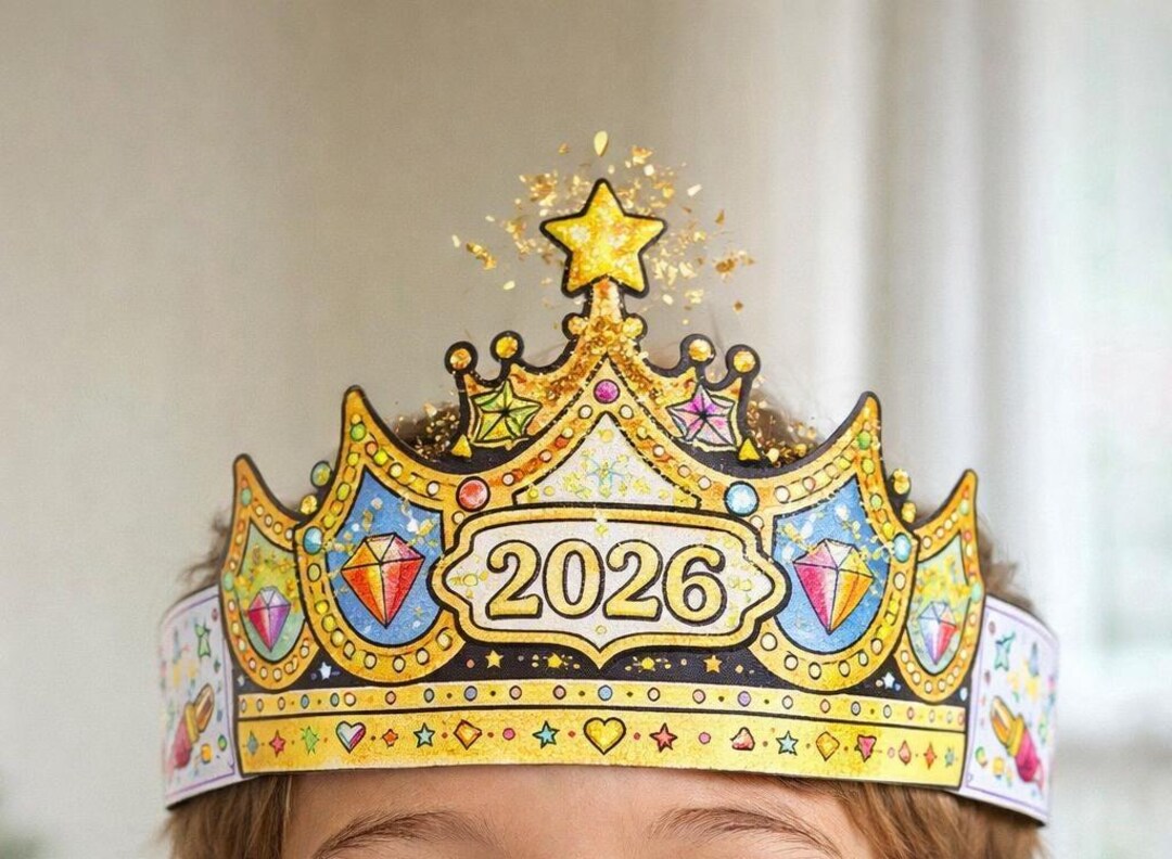 New Year Crown Craft 2026 | Printable Paper Crown Activity for Kids ...