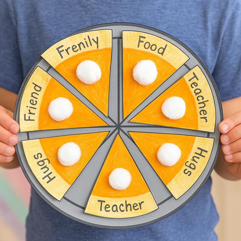 Printable Gratitude Pie Craft for Kids | Thanksgiving Thankful Activity ...