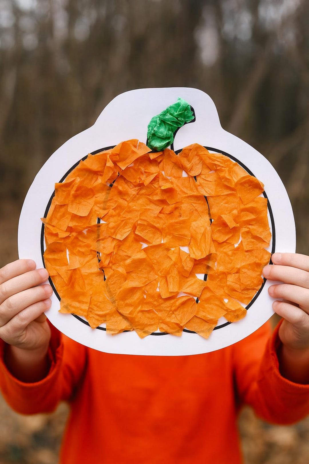 Fall Pumpkin Craft Template | Low Prep Tissue Paper Activity for Kids ...