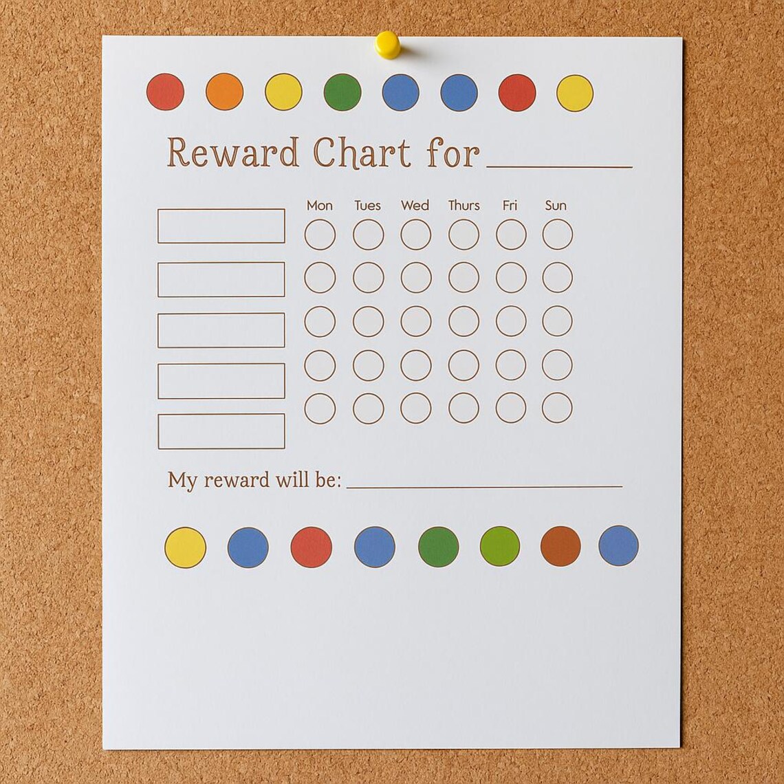 Printable Reward Chart, Sticker Chart, Instant Download Autism Reward ...