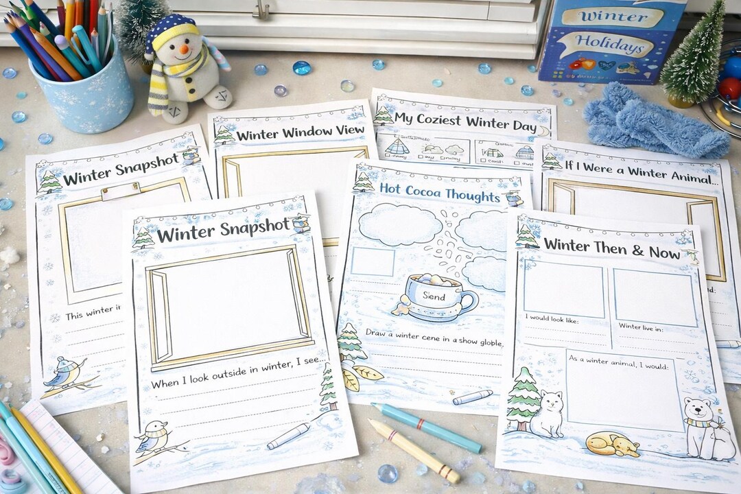 Winter Writing Pages for Kids | No-prep Classroom Activities - Etsy