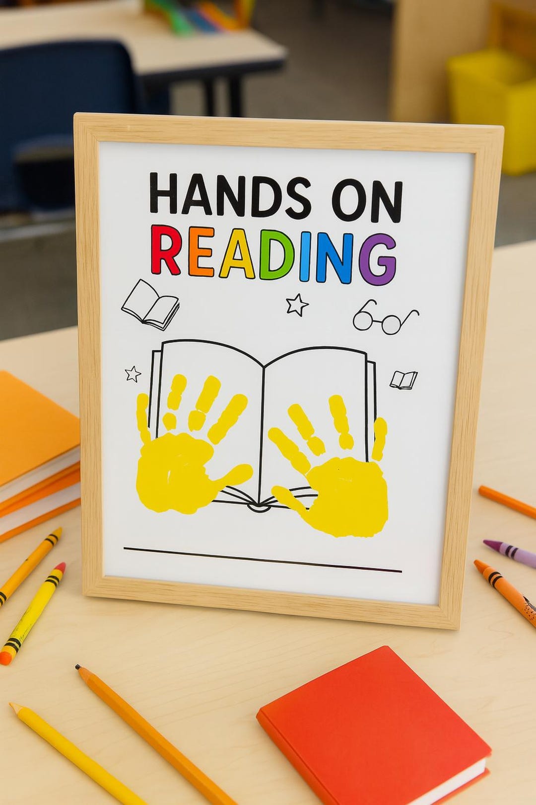 Reading Handprint Art: Back to School Keepsake (PDF Printable) - Etsy UK