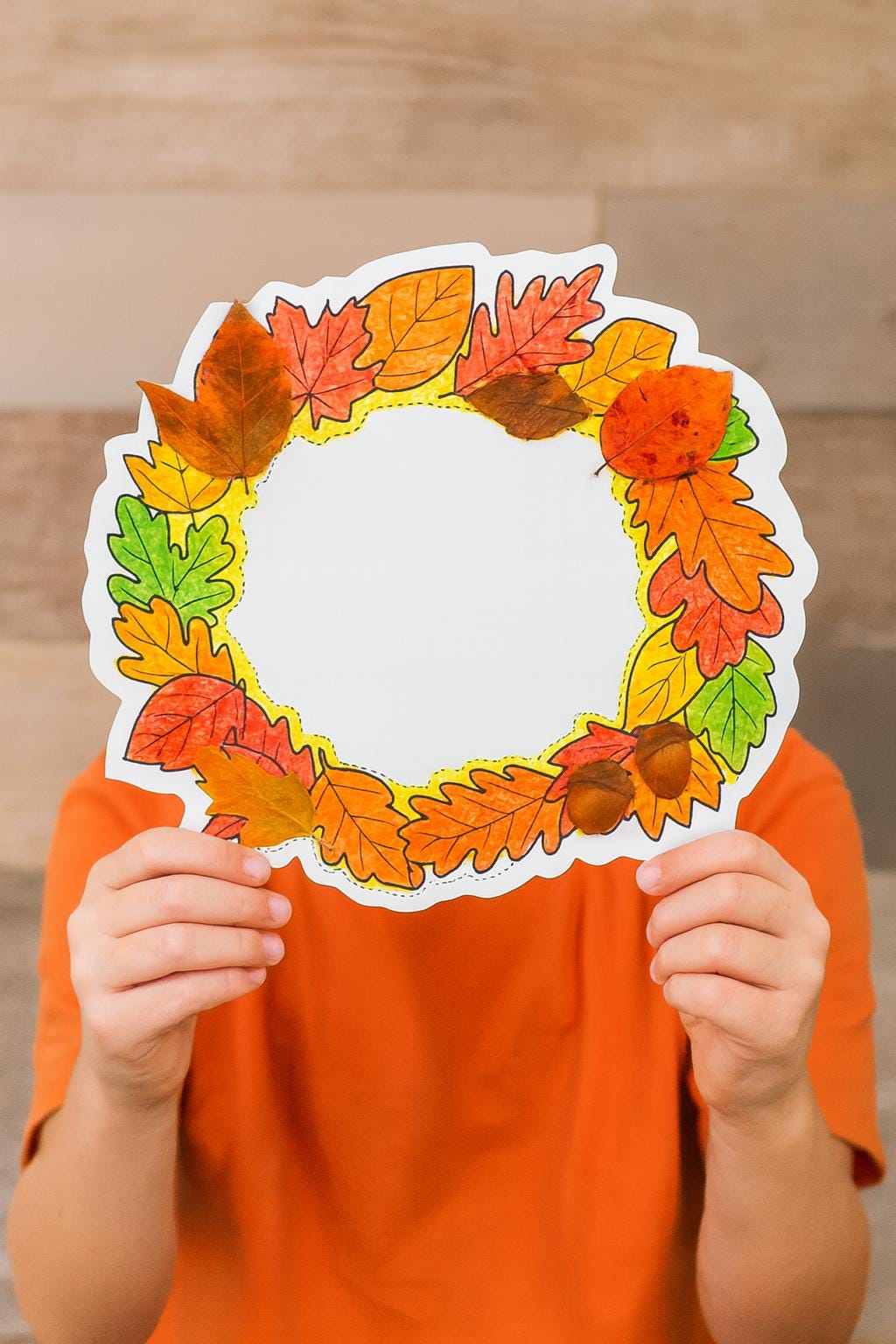 DIY Fall Wreath Craft Template | Fun Autumn Leaf Activity for Preschool ...