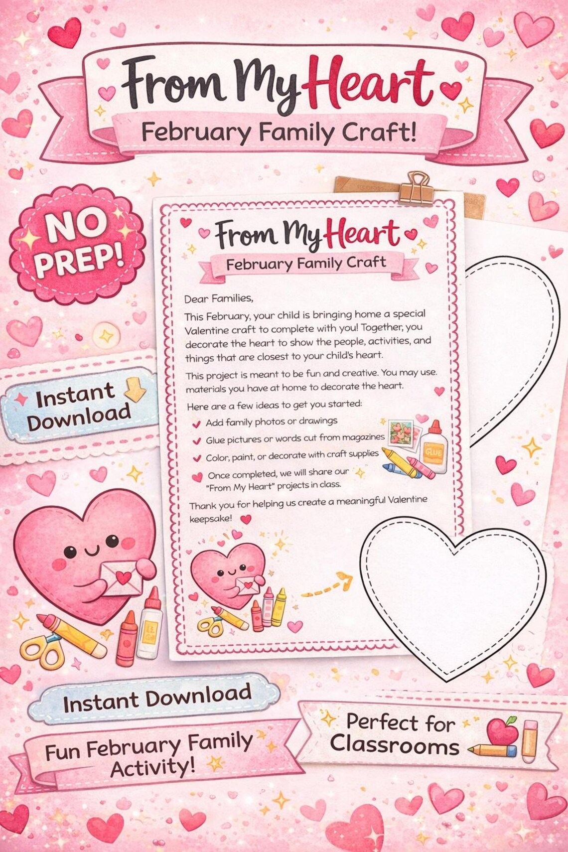 From My Heart – February Family Craft | Valentine’s Day Take-home ...