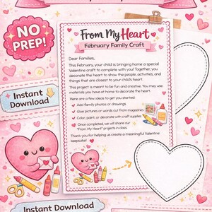 From My Heart – February Family Craft | Valentine’s Day Take-home ...