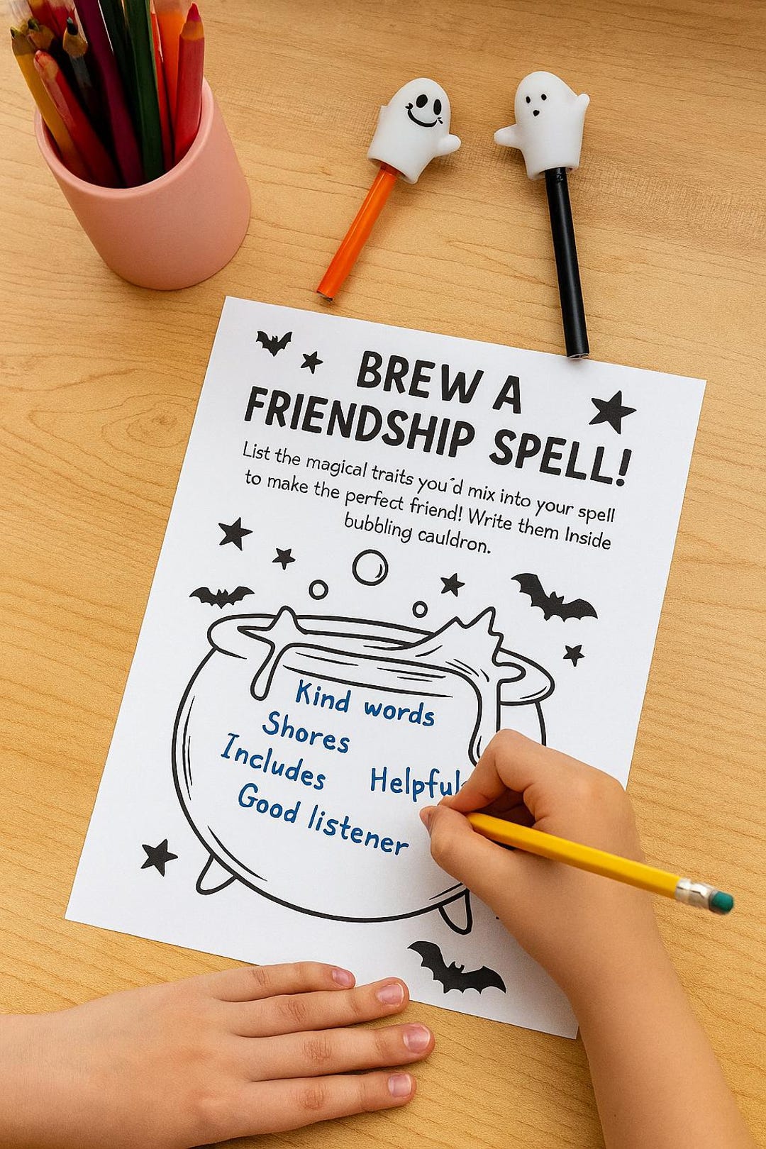Friendship Potion Worksheet: Halloween Kindness Activity for Kids ...