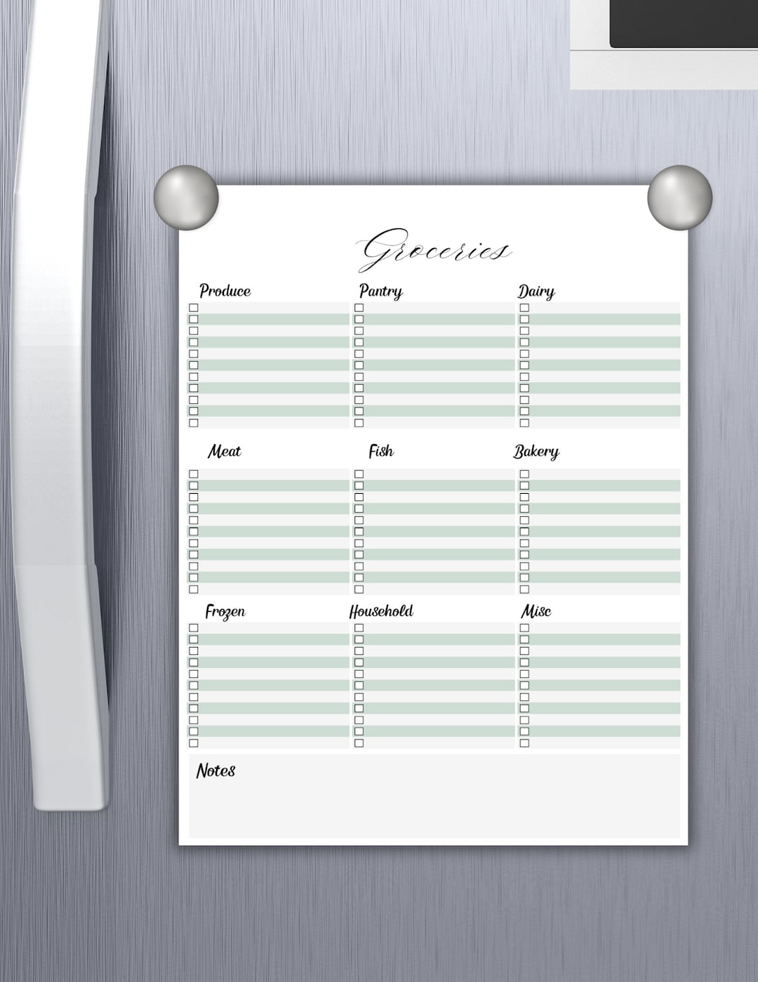 Printable Grocery List Template: Meal Planning (PDF) - Etsy