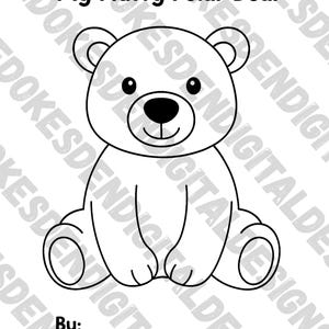 Fluffy Polar Bear Craft | Winter Cotton Ball Activity (PDF Pattern) - Etsy